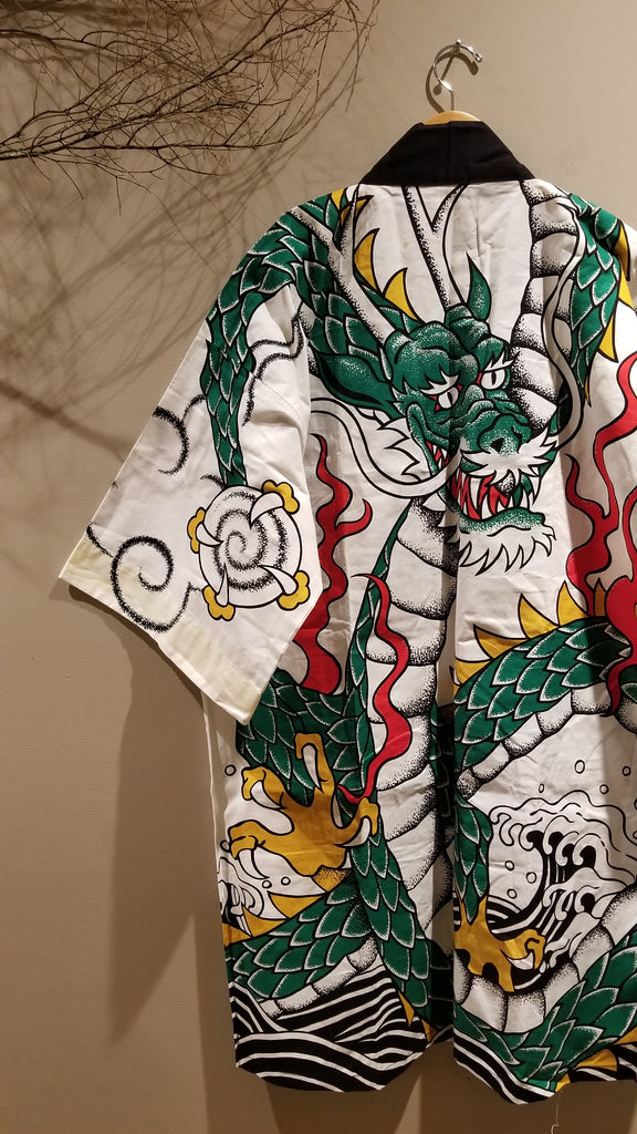 Vintage Green Dragon Long Hanten - Siamurai