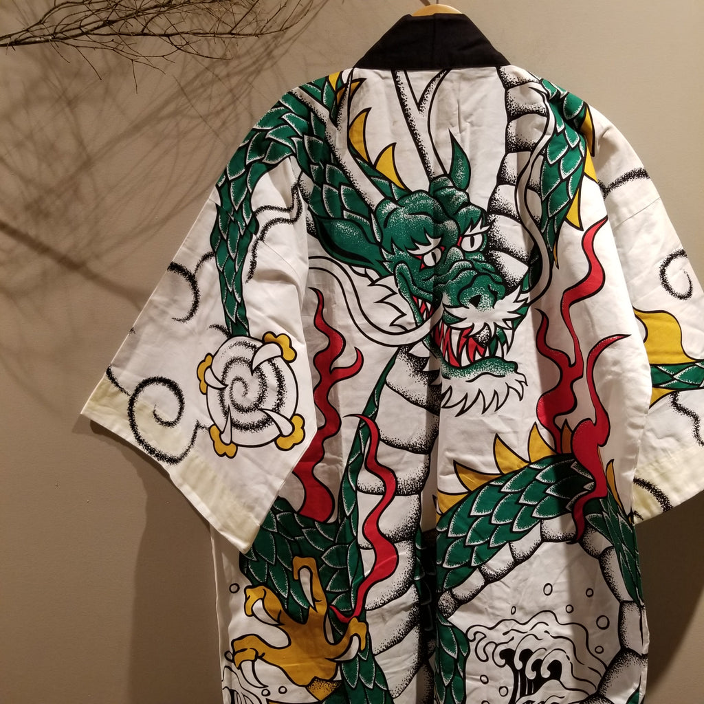 Vintage Green Dragon Long Hanten - Siamurai