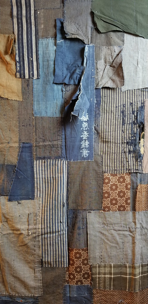 Boro Patchwork Indigo Dyed Large Fabric 162.5 x 157.5cm - Siamurai