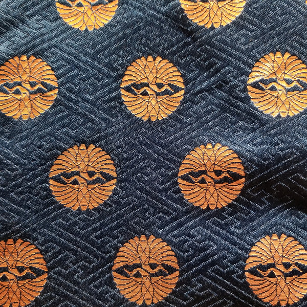 Golden Blue Crane Kamon Hakama Pants Skirt Type - Siamurai