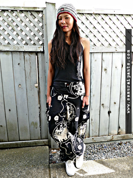 Neko Cat Comfy Pants (Unisex) - Black - Siamurai